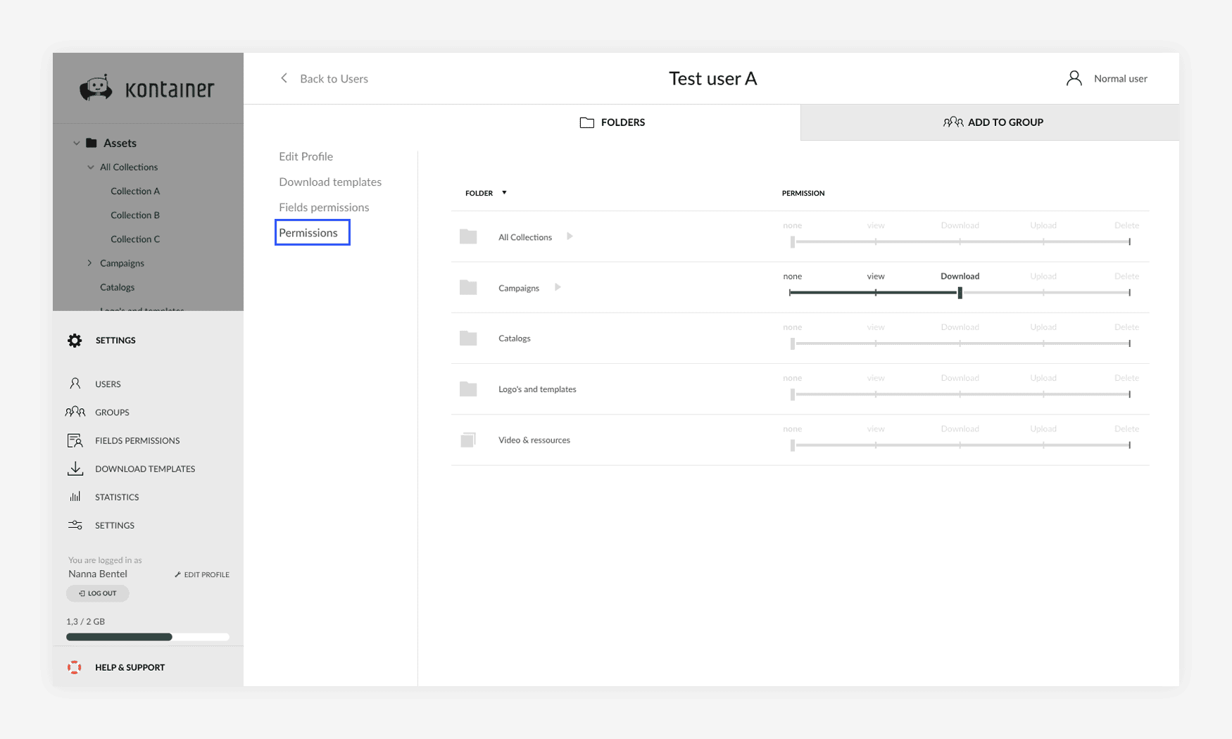Set User Permissions For Folders Kontainer Helpdesk